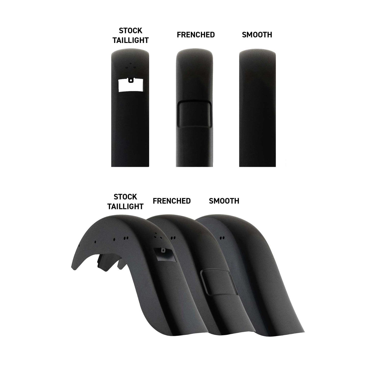 Premium Stamped Steel Rear Fender for H-D Softail | 4" & 9" Extended