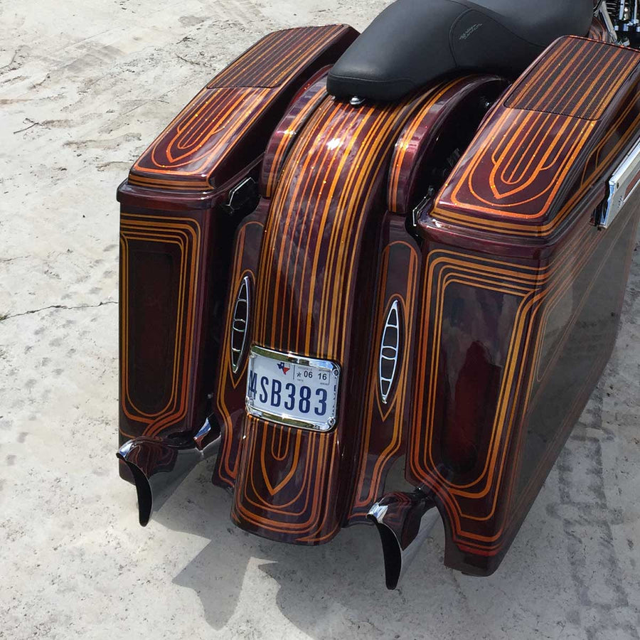 6" Stretched Benchmark Rear Fender for H-D 1997-2008 FL Touring Models