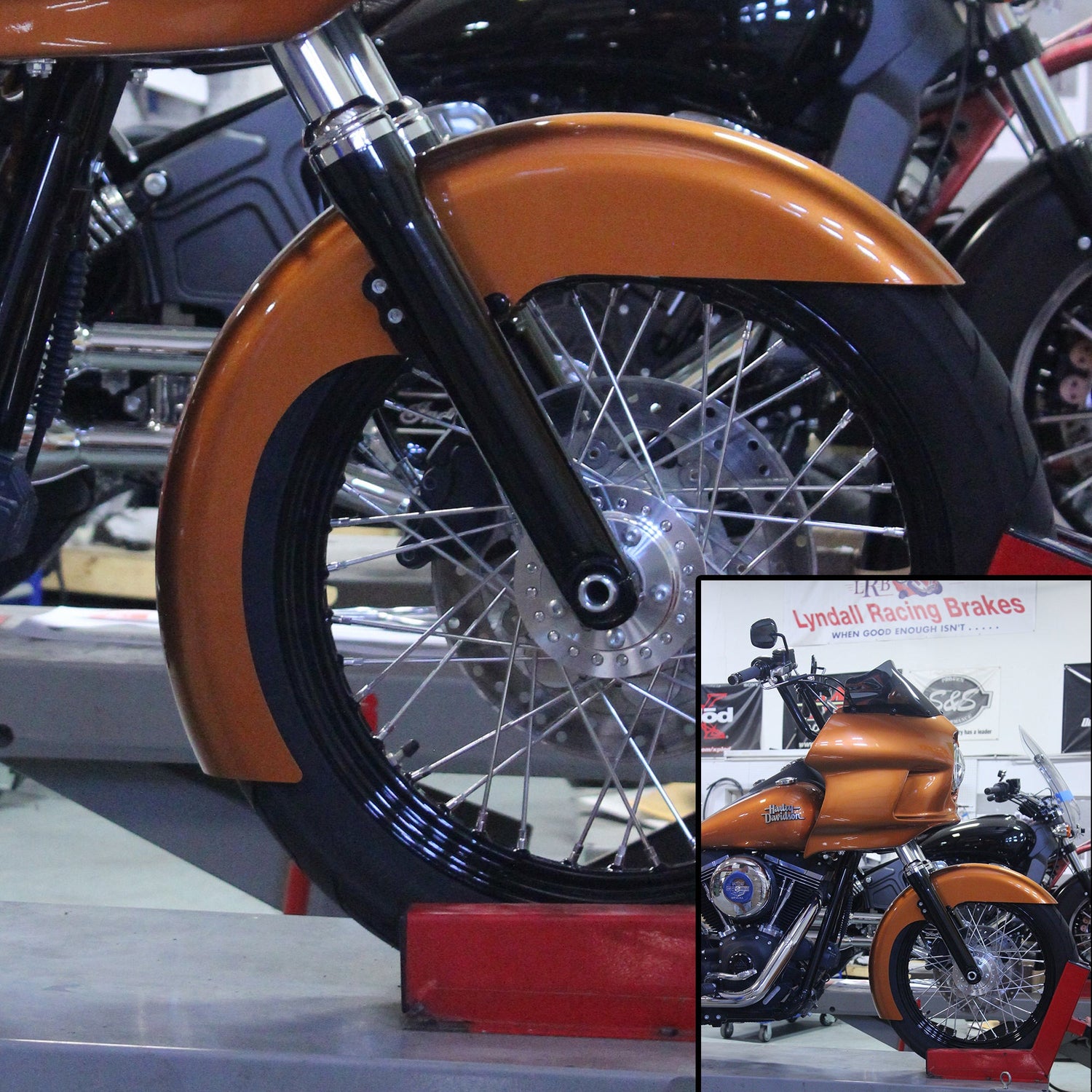 19" Tire Hugger Front Fender for Harley-Davidson® Sportster, FXR and D